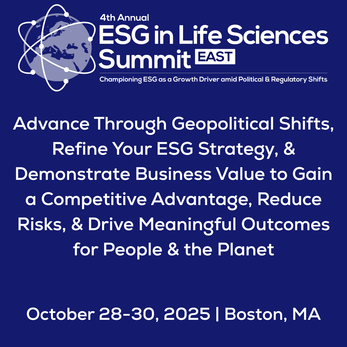4th ESG in Life Sciences Summit East 2025 | Home